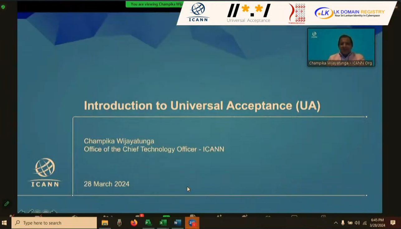 UNIVERSAL ACCEPTANCE DAY 2024 IN SRI LANKA - Local Language Technical Help Center