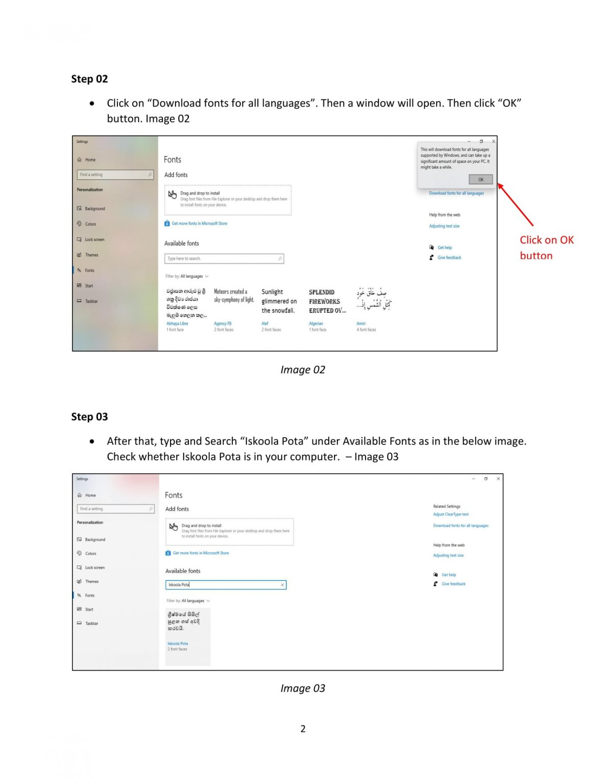 Resolving the Sinhala Rendering Issue - Installing the latest Iskoola ...